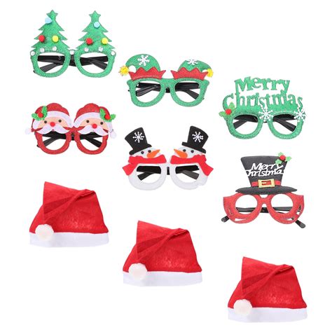 Meibutyup Christmas Party Glasses Frames Assorted Color For Festive