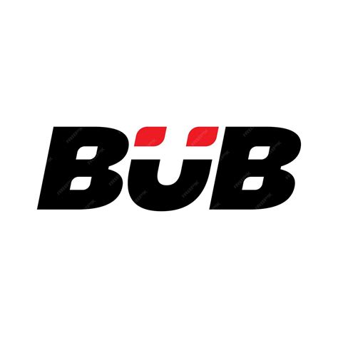 Premium Vector Bub Brand Name Initial Letters Monogram With Red Leaf