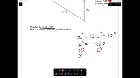 gcse igcse edexcel maths mathematics pythagoras theorem youtube