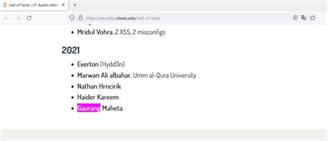 Gaurang M On Linkedin Halloffame Security Recognition Gratitude Cybersecurity Bugbounty