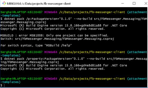 Dotnet Pack PackageVersion Fails When Using Short Form Of Property P PackageVersion Issue