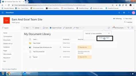 Use Of Document Library In Ms SharePoint Earn And Excel