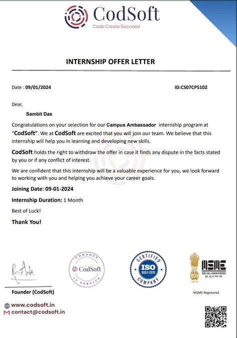 campusambassador codsoft codsoftintern codsoftjourney… sambit das
