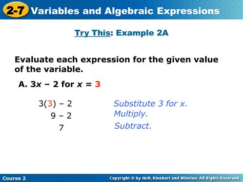 Lesson Variable And Algebraic Expressions Ppt
