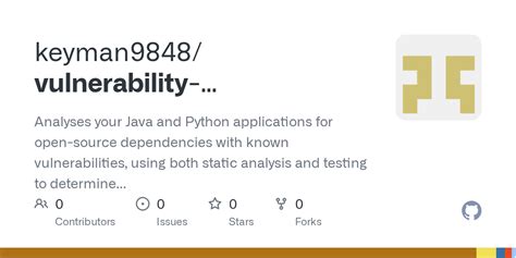 Github Keyman9848vulnerability Assessment Tool Analyses Your Java