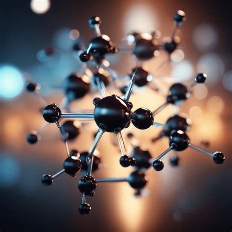 Premium Ai Image Science Background Molecule And Atom Model
