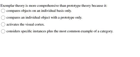 Exemplar Theory Is More Comprehensive Than Prototype Theory Because It