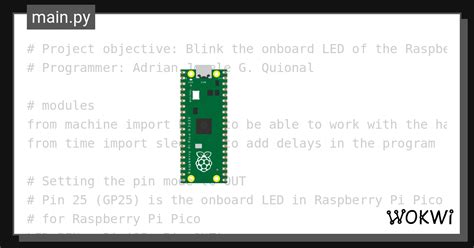 Raspberry Pi Pico Blink Copy Wokwi Esp32 Stm32 Arduino Simulator