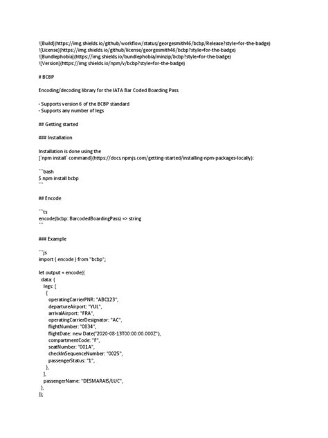 Encode And Decode Bcbp Pdf