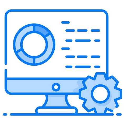 data processing generic blue icon