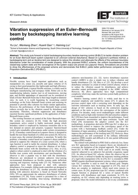 Vibration Suppression Of An Euler Bernoulli Beam By Backstepping Iterative Learning Control