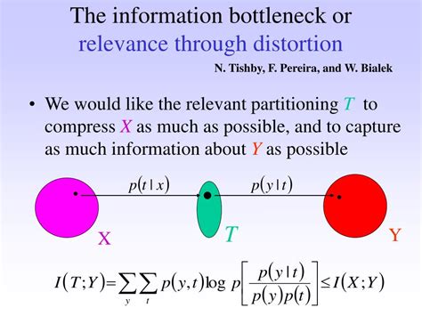 Ppt Information Bottleneck Versus Maximum Likelihood Powerpoint