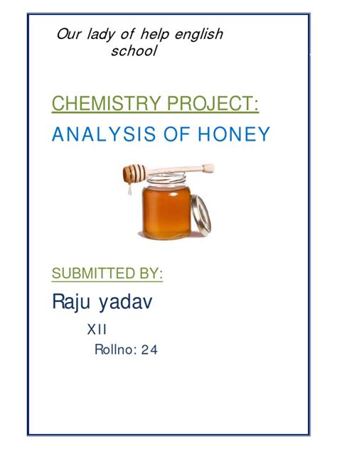Honey Analysis 1 Pdf Honey Magnesium