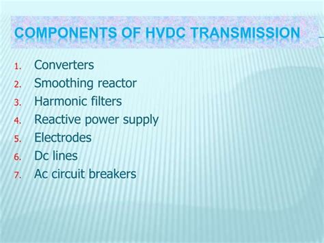 Hvdc Transmission System Pptx Computer Networking Computing