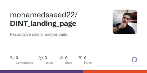 Github Mohamedsaeed22dintlandingpage Responsive Single Landing Page