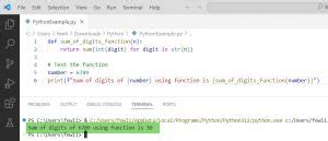 Sum Of Digits Of A Number In Python