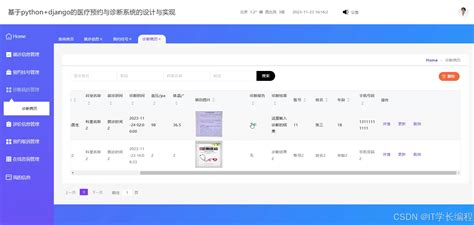 计算机毕业设计 Python医疗预约与诊断系统的设计与实现 Python毕业设计 Python毕业设计选题 Django Vue【附源码安装