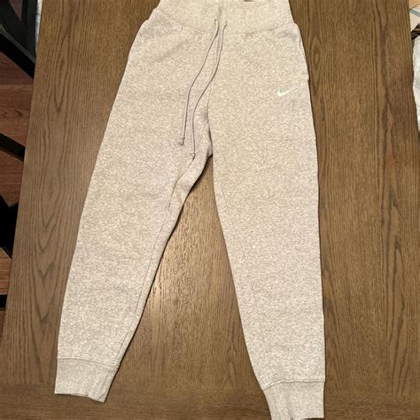 High Waisted Grey Nike Joggers Size Small Depop