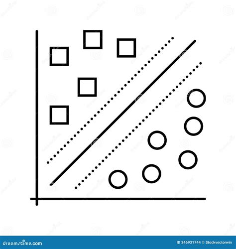 K Nearest Neighbors Knn Algorithm Line Icon Vector Illustration Stock