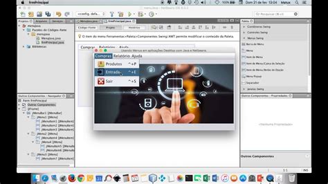 Jmenu Jmenubar Jmenuitem Programação Desktop Com Java E Netbeans Aula 09 Youtube