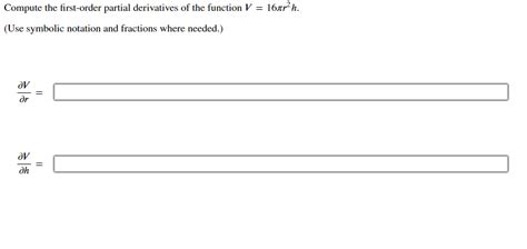 solved compute the first order partial derivatives of the