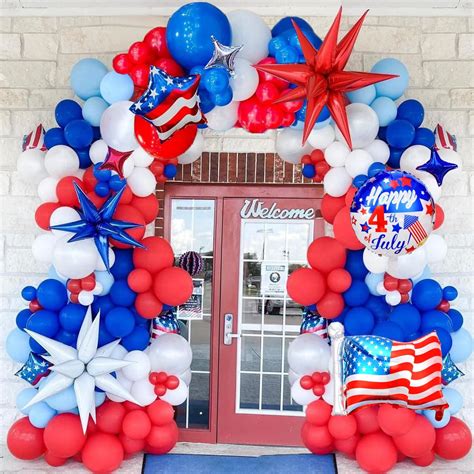 4th Of July Balloons Iff17 Arch Decorationsred White Blue Balloon