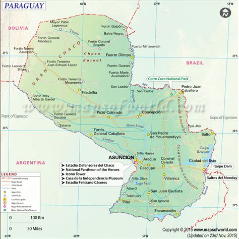 Paraguay Map Map Del Paraguay
