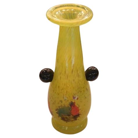 Vase Sign Schneider Decoration Jade France With Application 1924