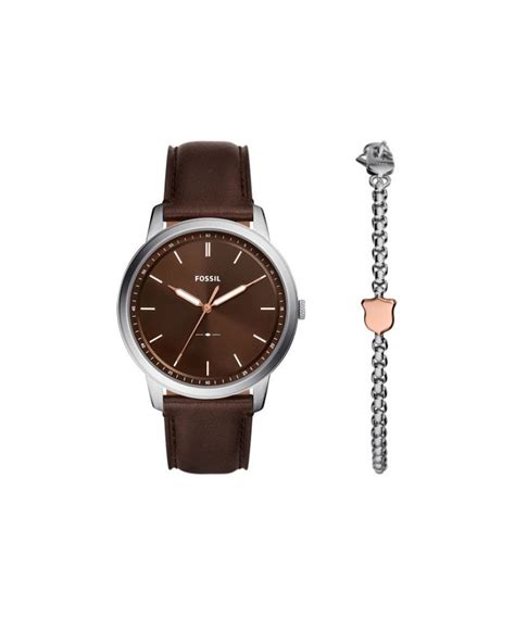Fossil Fs6019set Minimalist Set Watch •