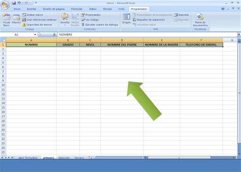 Aprendiendo Un Poco De Excel Creación De Formulario De Inscripción