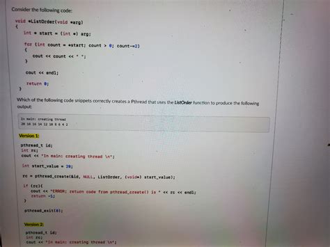 solved consider the following code void listorder void