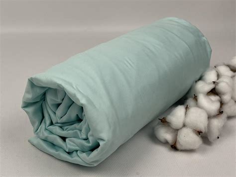 Простынь на резинке с наволочками Belizza 180x200+30см сатин Baby Blue ...