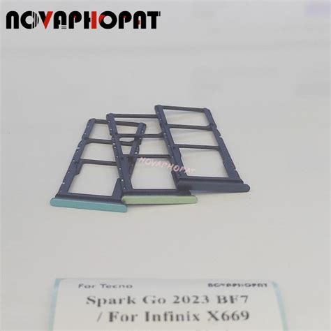 Novaphopat Brand New Sim Card Tray For Tecno Spark Go Bf For Infinix X Sim Holder