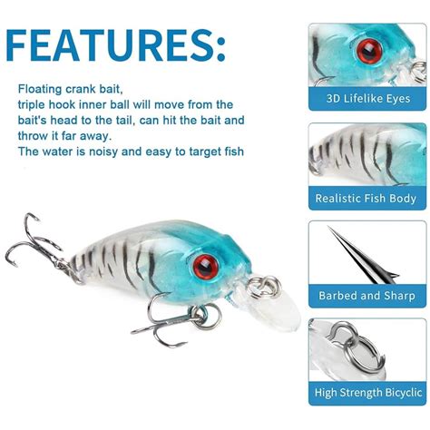 Esche Artificiali Per Pesca 8 Esche Artificiali Galleggianti Da