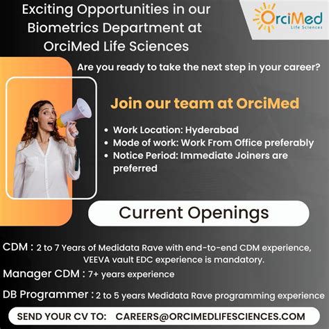 Syed Junaid Ahmed On Linkedin Openings At Orcimed Sharing For Better