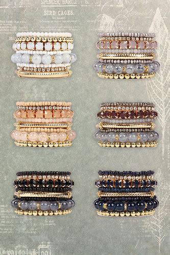 Multiple Line Classy Stack Bracelet Taste Of Isla