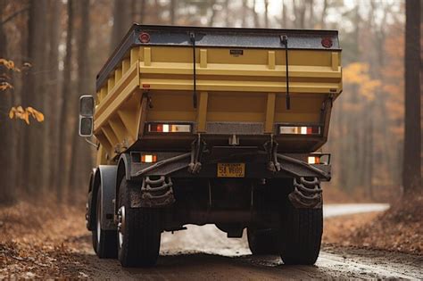 Premium Photo Rear View Of A Dump Truck Backing Up To A Loading Area Best Dump Truck Picture