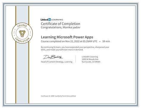 monika yadav on linkedin certificate of completion