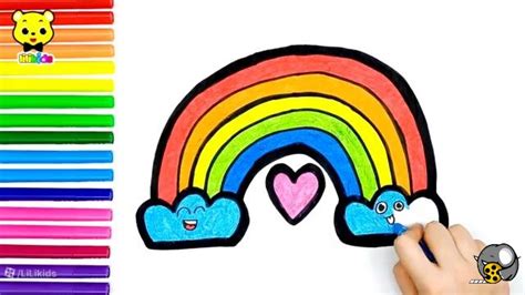 آموزش نقاشی رنگین کمان فیلو