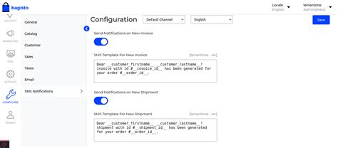 Sms Notifications For Bagisto Saas Module Codeinnovers