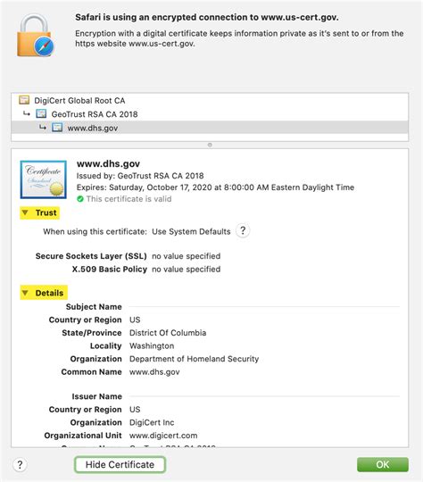 How To Verify A Websites Certificate In Safari Firefox And Chrome