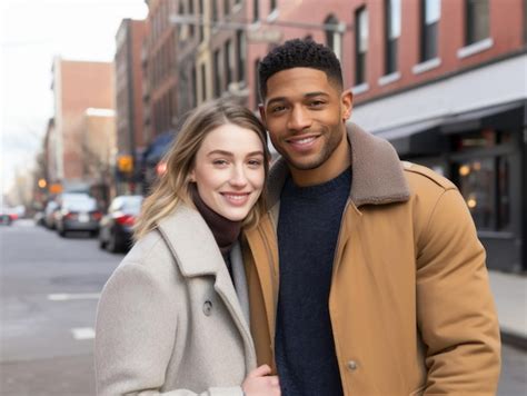 Premium Ai Image Loving Interracial Couple Is Enjoying A Romantic