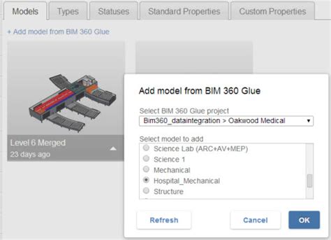 To Add Models From Bim 360 Glue