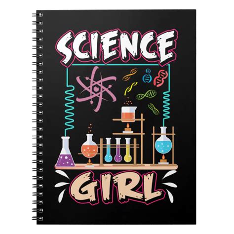 Science Girl Chemistry Laboratory Scientist Notebook Zazzle