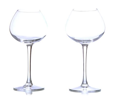 Premium Photo Empty Wine Glasses Isolated On White