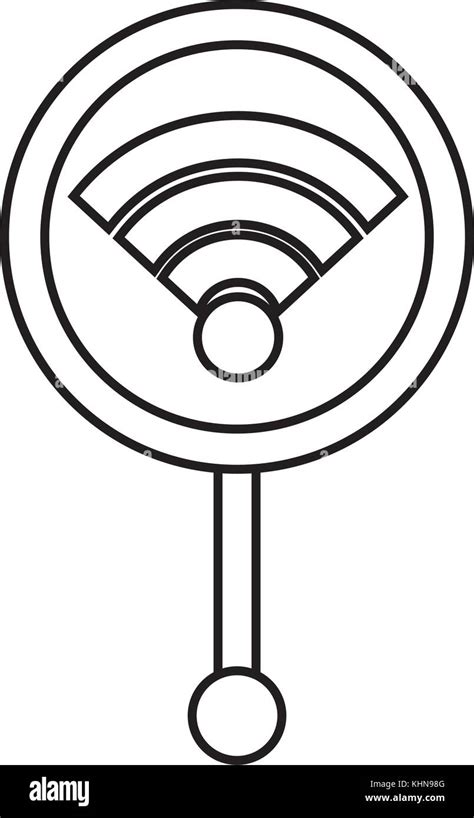 Gps Navigation Pointer Map Wifi Internet Signal Stock Vector Image