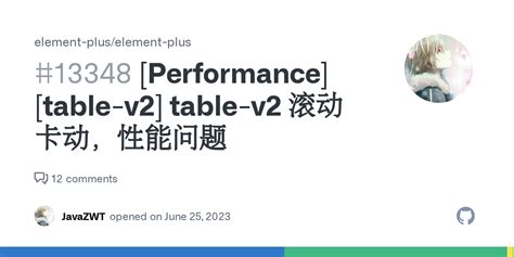 Performance Table V2 Table V2 滚动卡动，性能问题 · Issue 13348 · Element