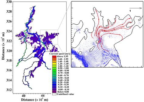 Map Of The Depth Averaged Velocity Ms Averaged Over The Water Level