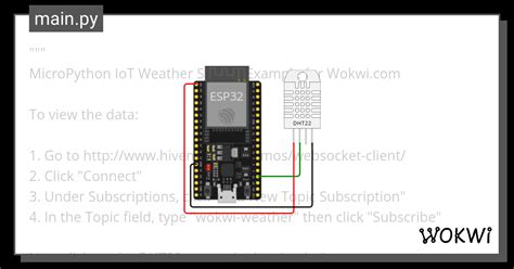MicroPython MQTT Weather Logger ESP Copy Wokwi ESP STM Arduino Simulator