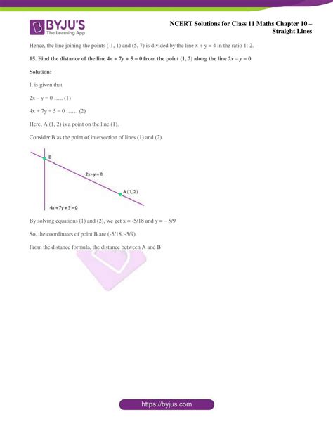 Ncert Solutions For Class 11 Maths Chapter 10 Straight Lines